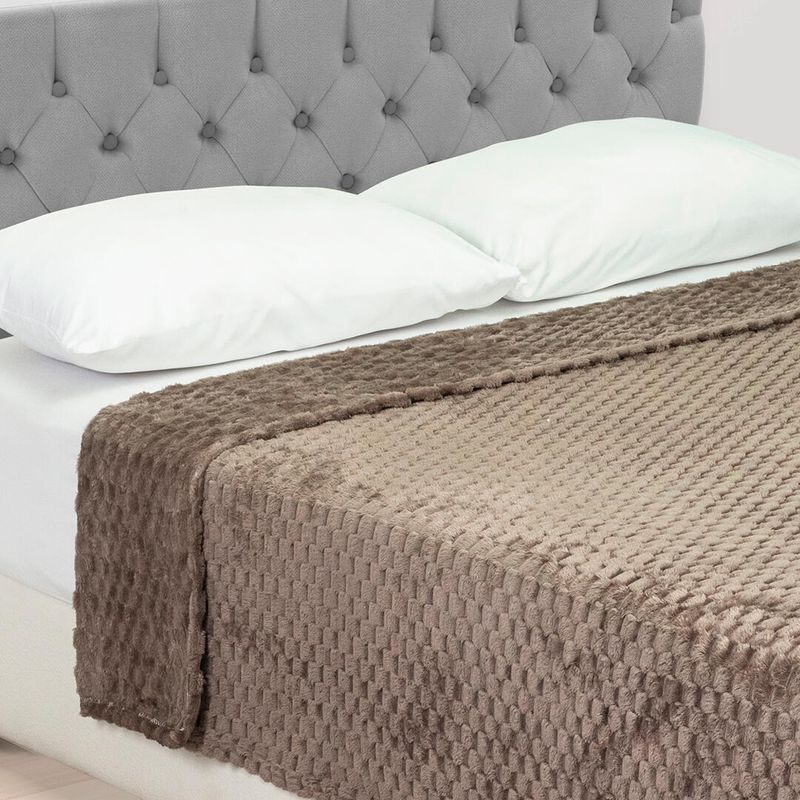 COBIJA TEXTURE 350 GR MARRÓN GRISACEO OSCURO